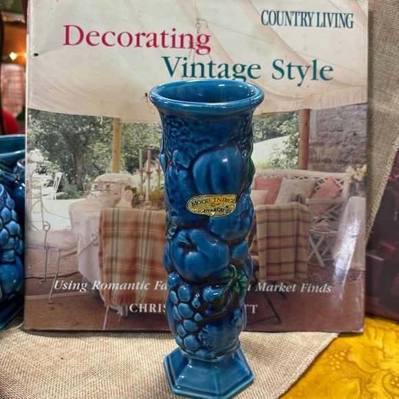 Inarco | Accents | Mood Indigo Blue Inarco Embossed Fruit Bud Vase 8 X ...
